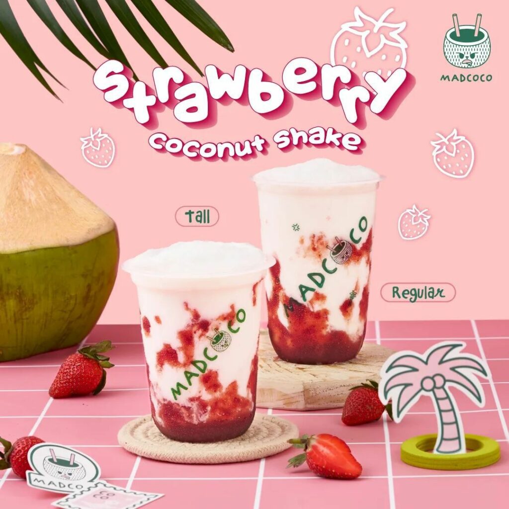 NOW AVAILABLE AT MADCOCO Strawberry Coconut Shake! – Pollux Malls